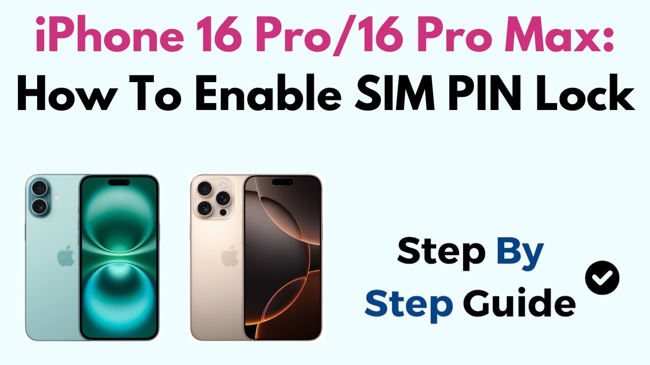 iPhone 16 Pro/16 Pro Max: How To Enable SIM PIN Lock - YouTube