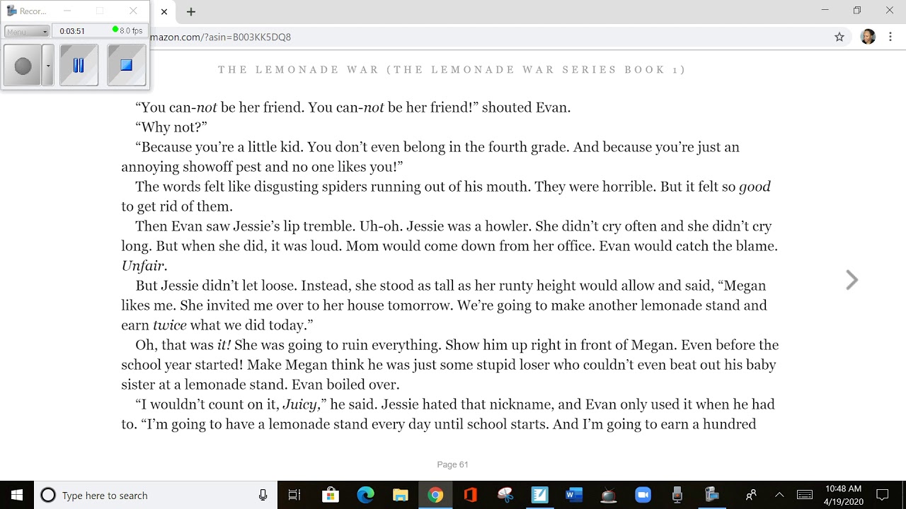 The Lemonade War Chapter 5 - YouTube