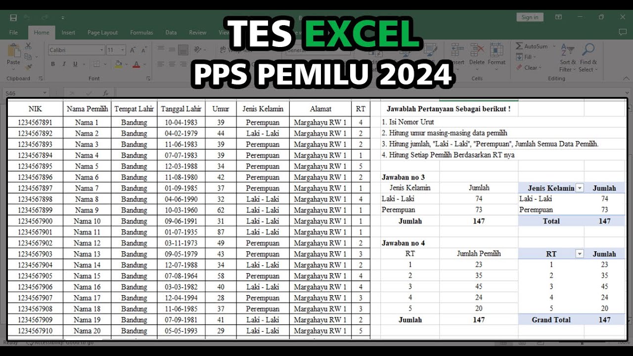 Tes Excel PPS - YouTube