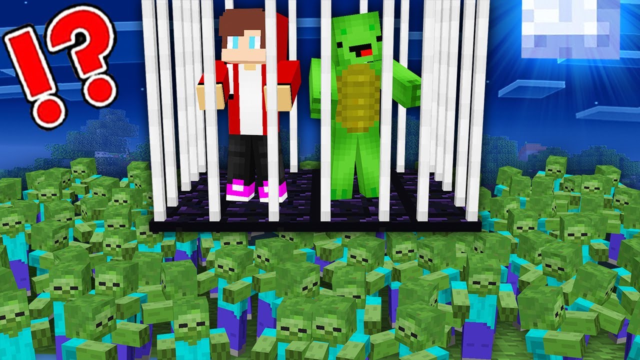 Jj And Mikey Escape From Zombie Apocalypse In Minecraft Maizen