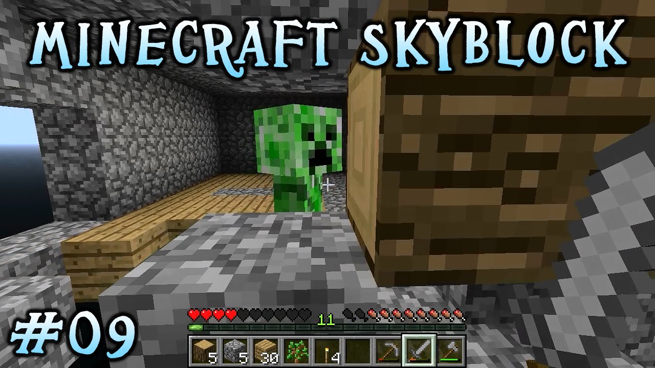 Minecraft: Skyblock #09 - Creeper Damage - YouTube