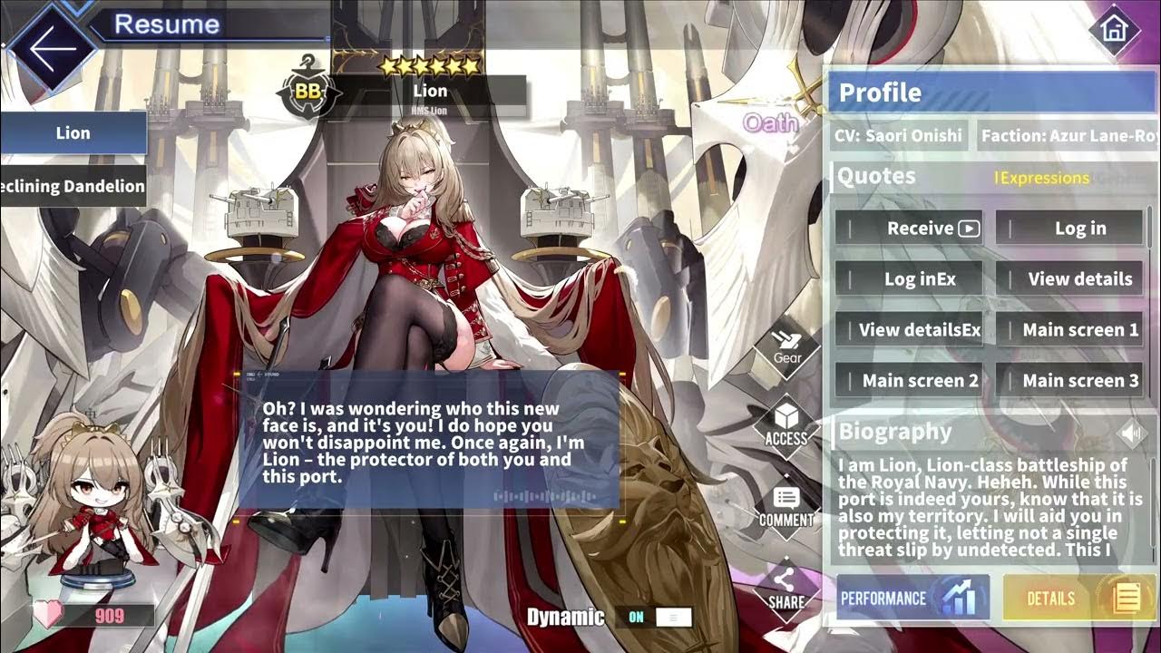 Azur Lane: HMS Lion Receive Animation - YouTube