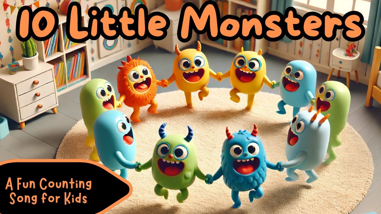 10 Little Monsters | A Fun Counting Song for Kids | Bedtime Rhymes ...