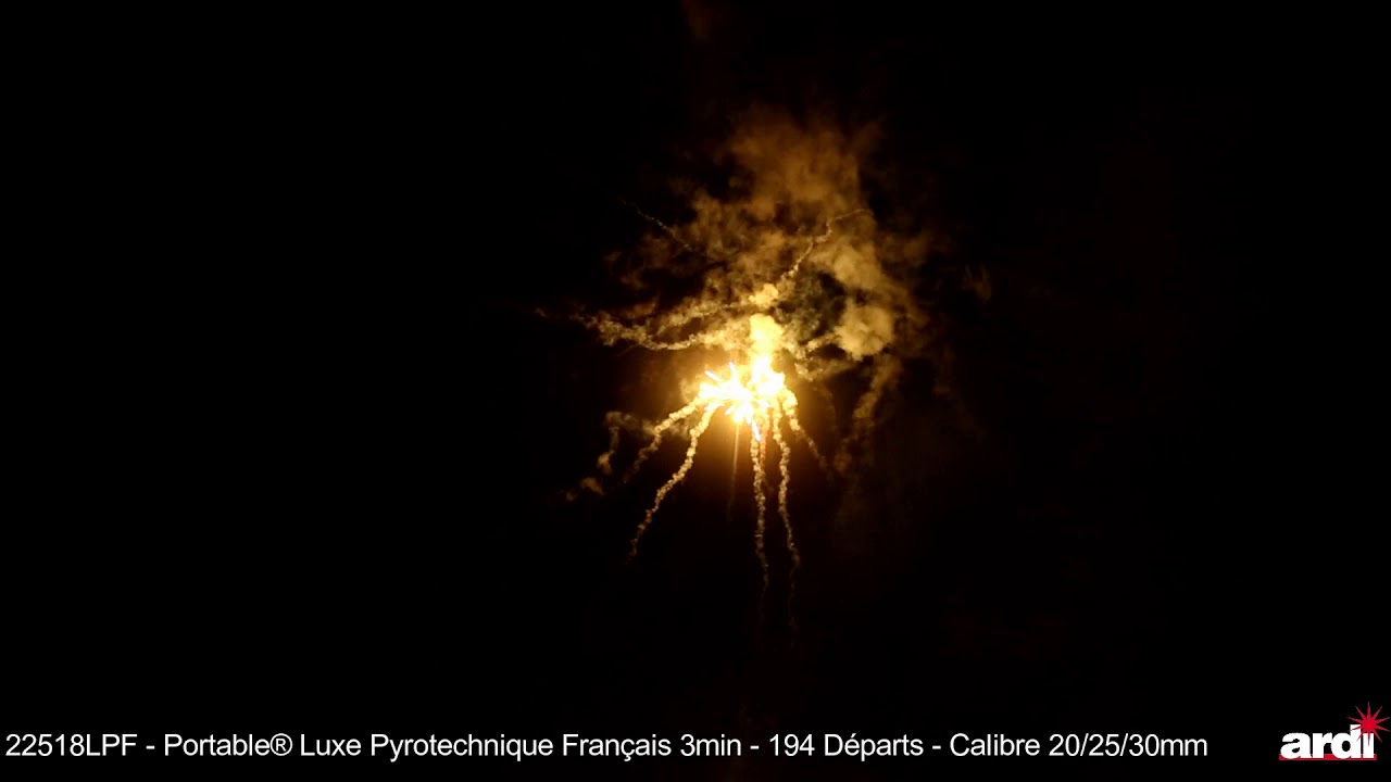 PORTABLE® LUXE PYROTECHNIQUE FRANÇAIS - 3 MIN - YouTube