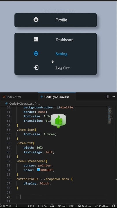🚀 CSS Dropdown Menu with Smooth Transition #webdevelopment #coding #css #shorts - YouTube