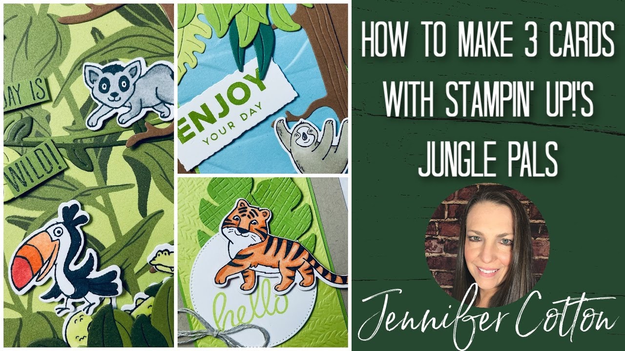 Making some adorable Jungle Pals Cards! - YouTube