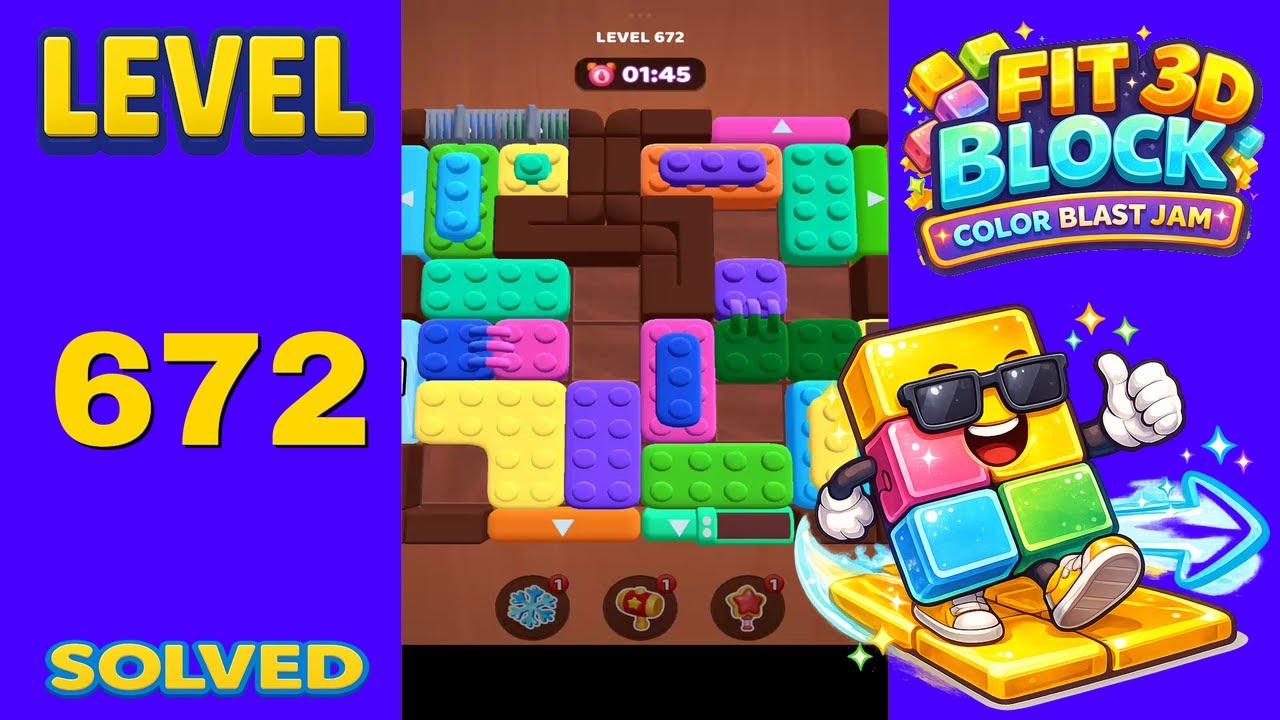Fit Block 3D – Level 672 | Walkthrough Fast & Clean Solution - YouTube