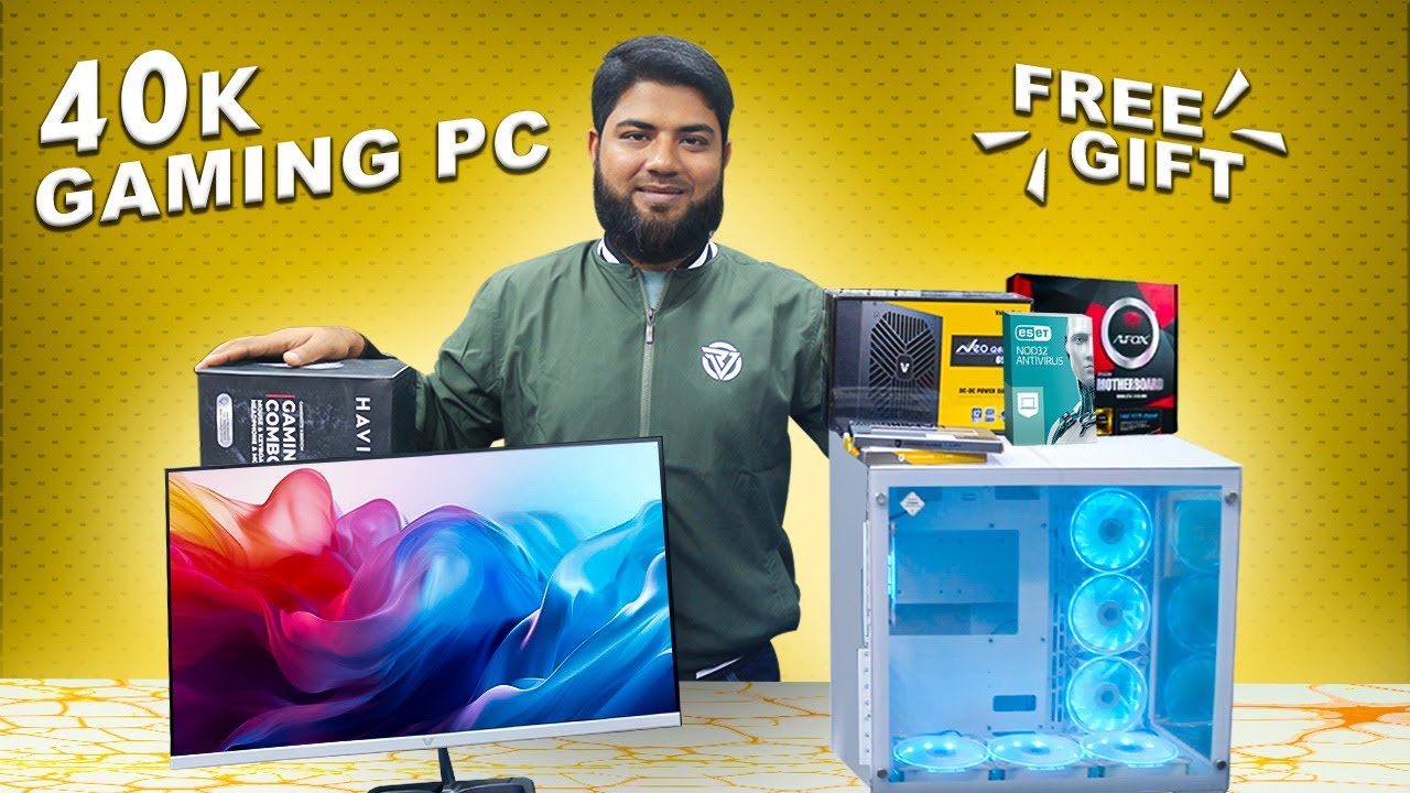 New Year Best PC Combo | Best Gaming PC Under 40k With White Monitor ...