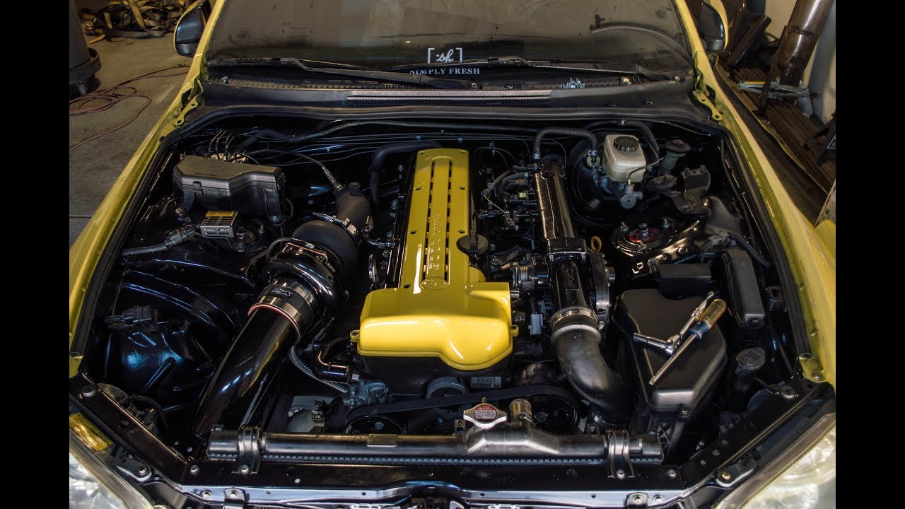 2jzgte IS300 || Installing engine & radiator - YouTube