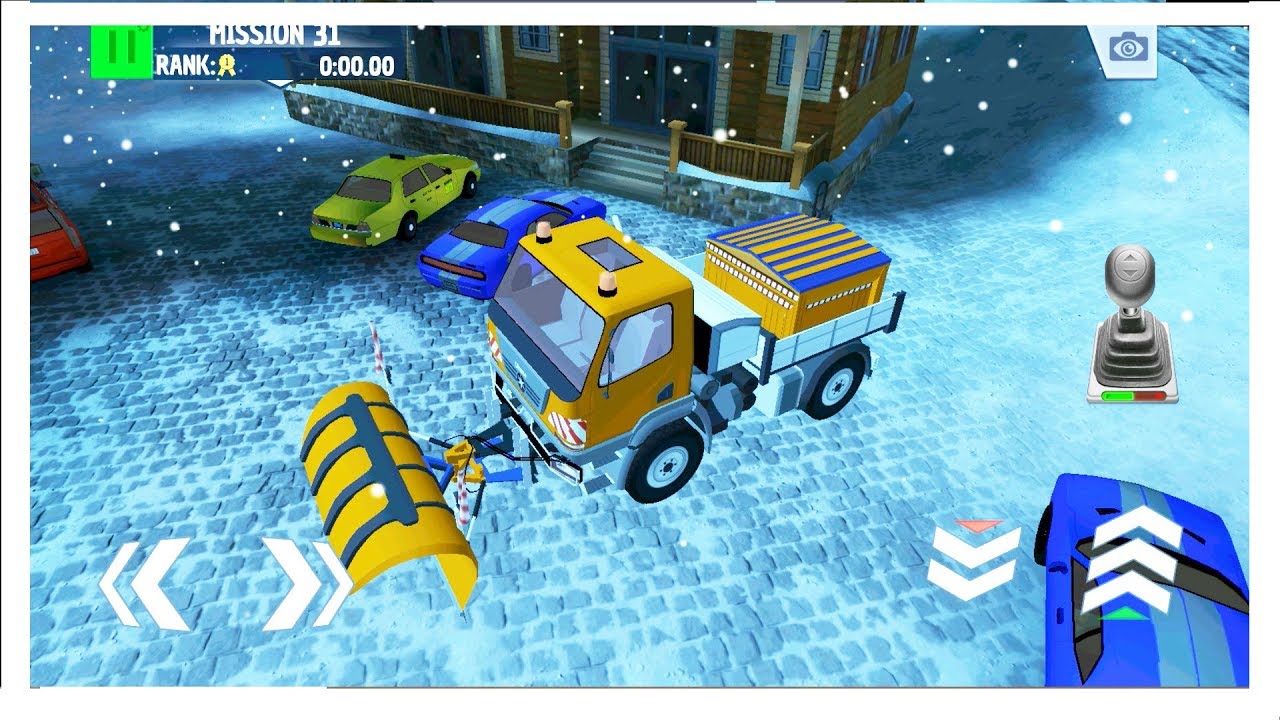 Roundabout 2: A Real City Driving Parking Sim // Snow Cleanıng Game ...