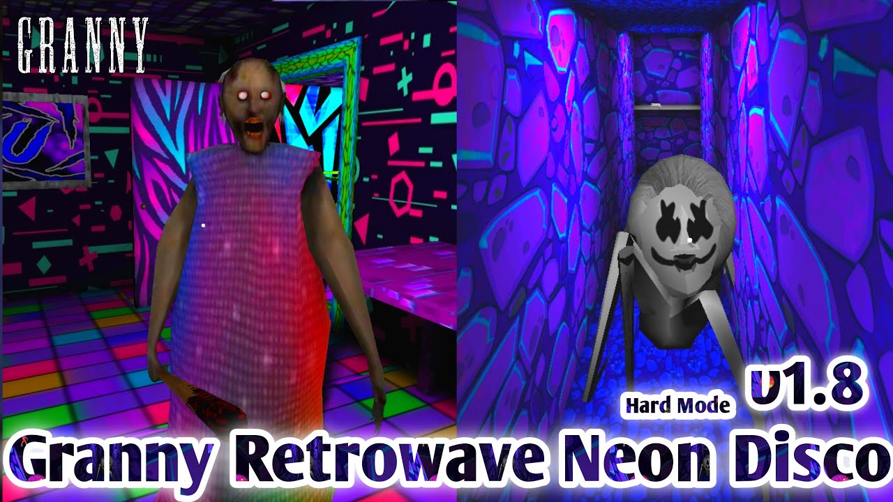 Retrowave Neon Disco Mod || Granny v1.8 Hard Mode - YouTube