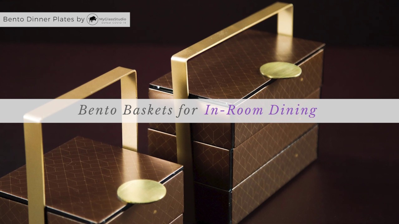 Tiered Bento Box Basket for In-Room Dining Service. Designer Stackable ...