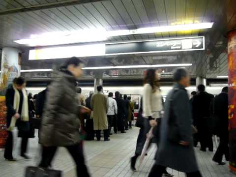 御堂筋線 朝ラッシュ(Subway Midosuji Line.Rush hour) - YouTube