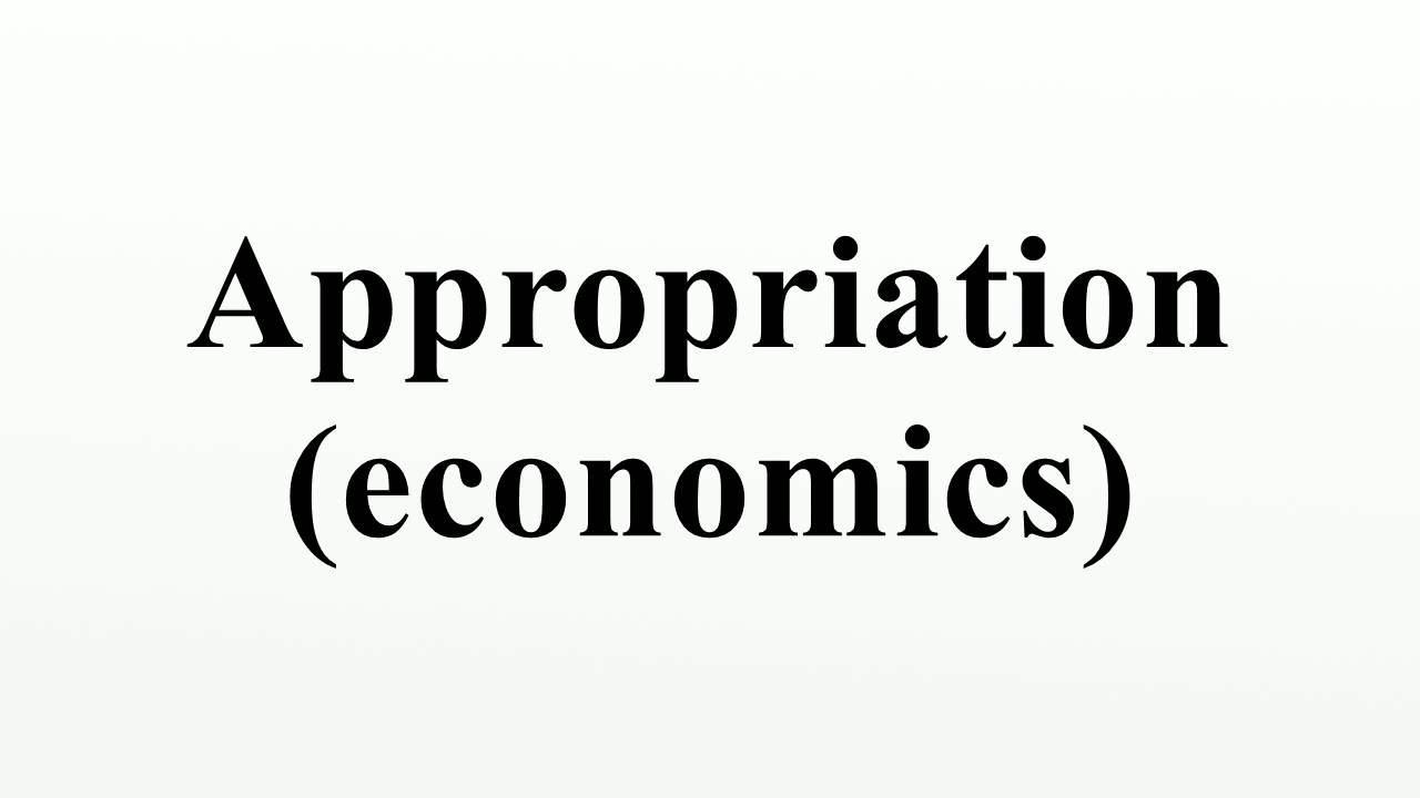 Appropriation (economics) - YouTube