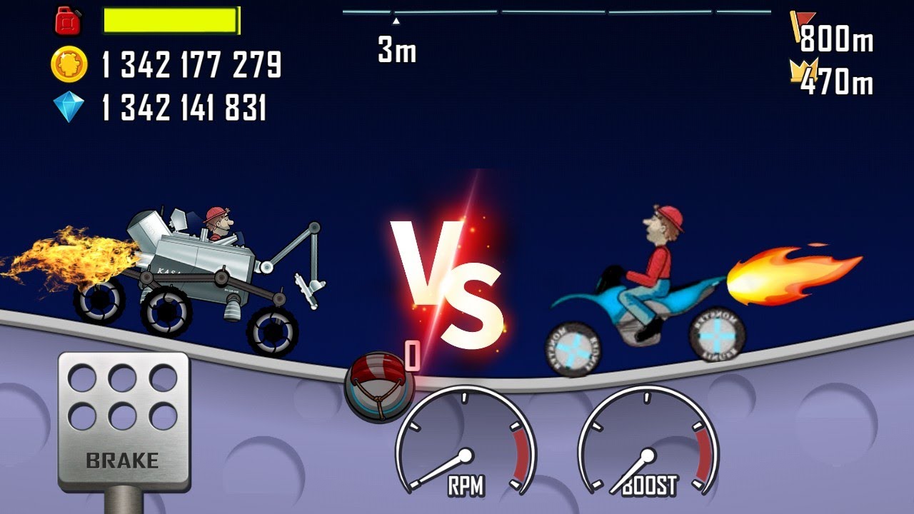 moonlander vs motocross bike bast vehicle for moon steg | hill climb ...