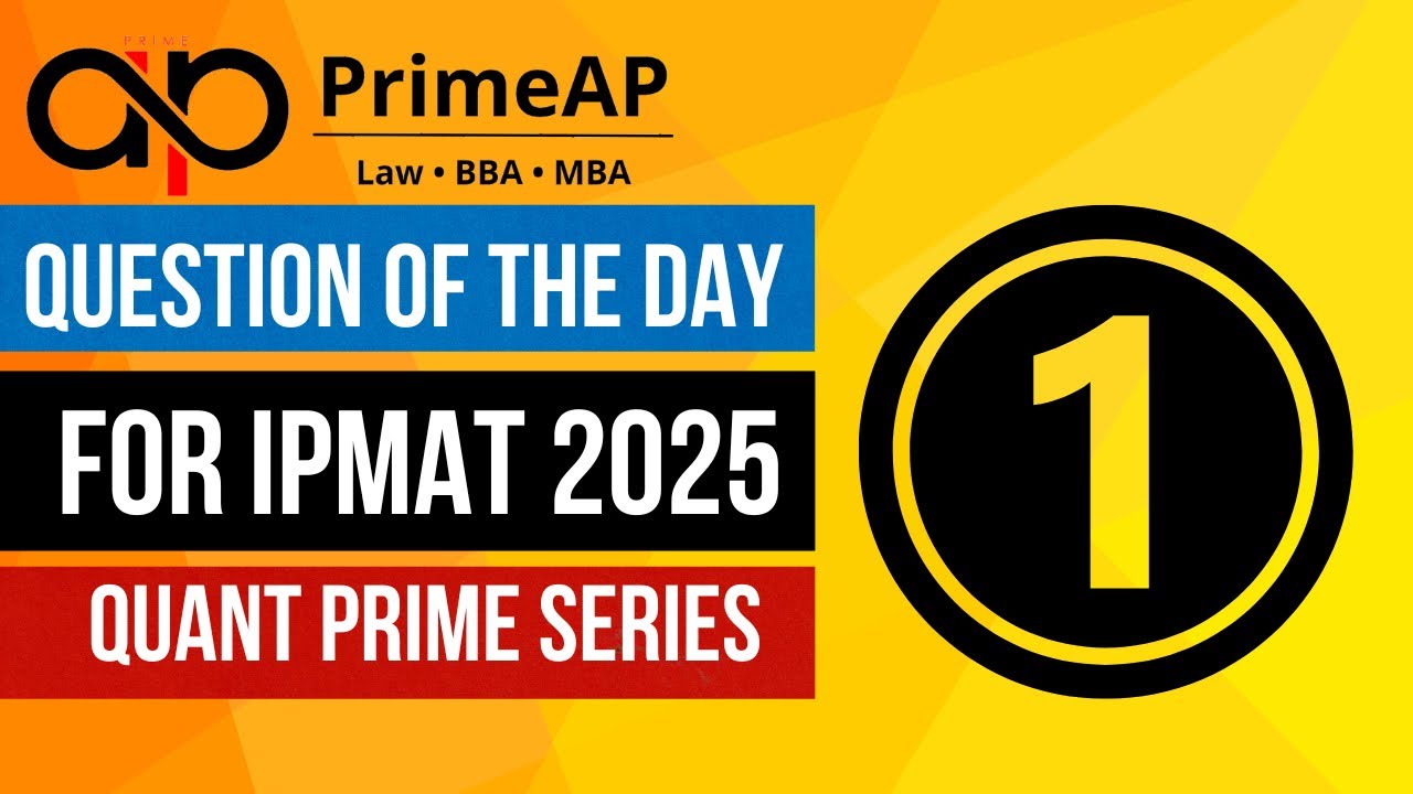 Question of the Day -01 for IPMAT 2025 | Number system| Average ...