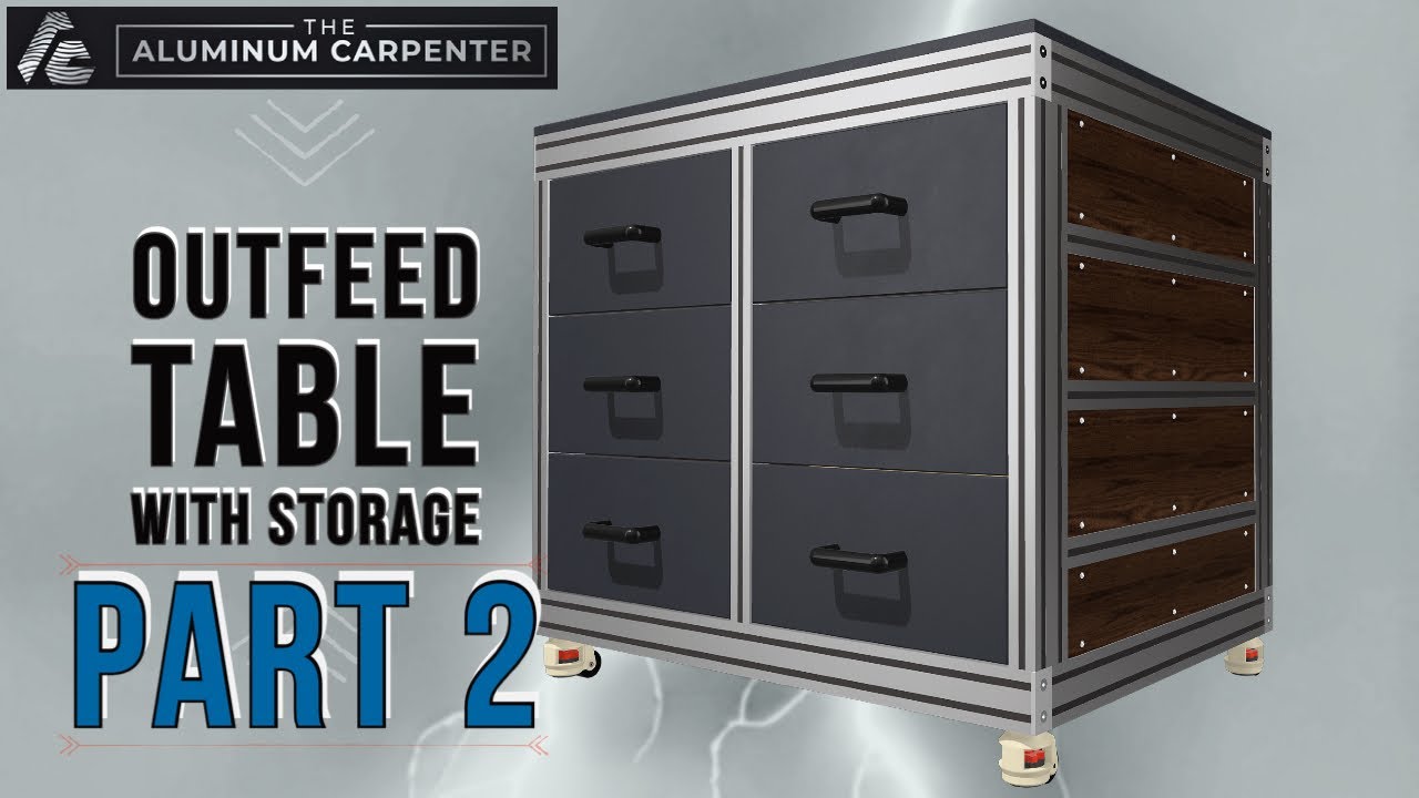 How to make an Aluminum Extrusion Frame Outfeed Table (Part 2) - YouTube