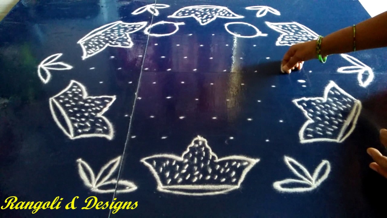 Sankranthi bhogi regi pallu muggulu with 13 to 7 dots | Bhogi festival ...