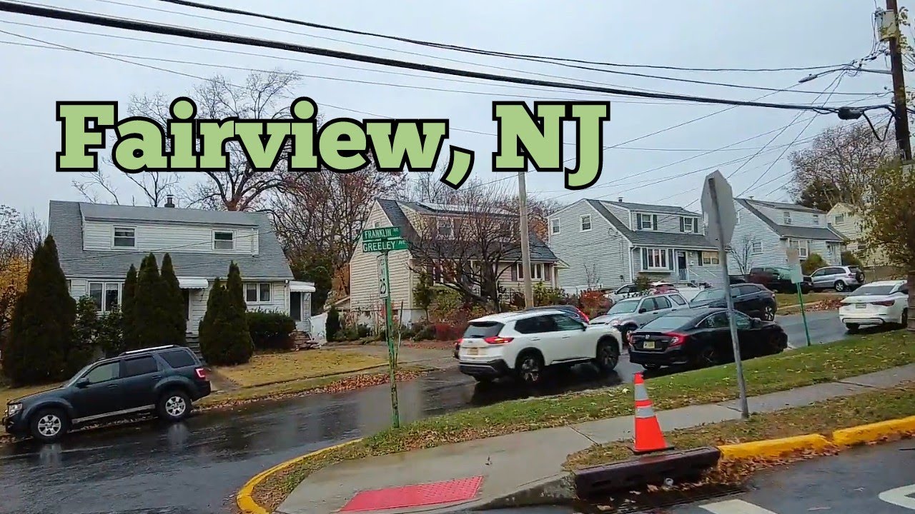 Walking tour in the northwestern section of Fairview, New Jersey, USA ...