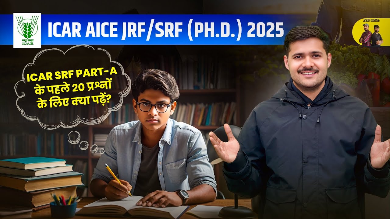 ICAR JRF/SRF 2025 | Part A Explained in Just 10 Minutes - YouTube