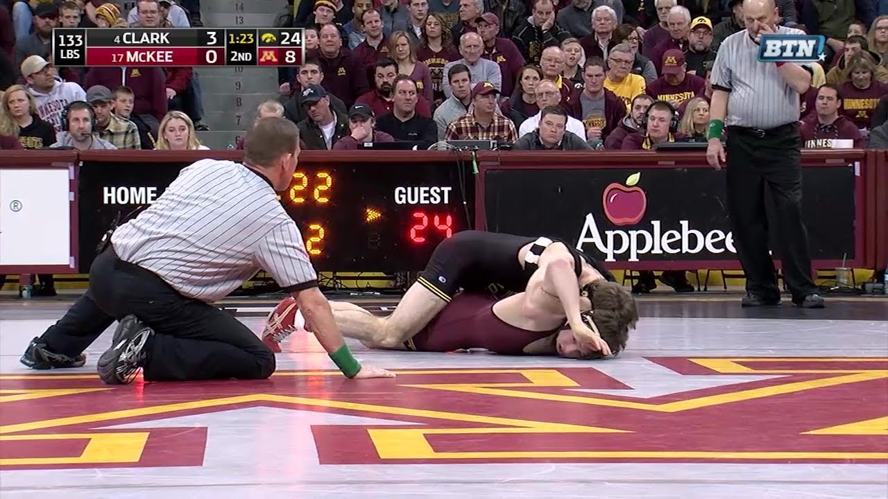 Big Ten Rewind: 2017 Wrestling - 133 LBs - Iowa's Cory Clark vs ...