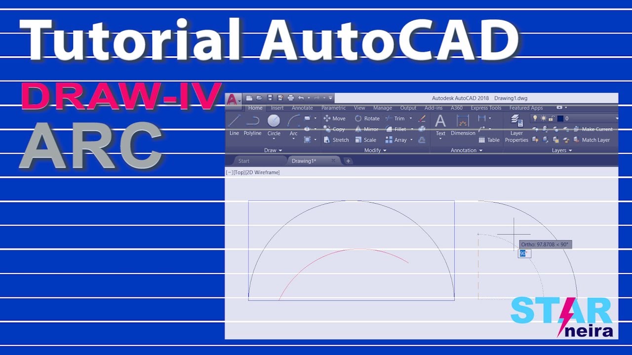 AUTOCAD | TUTORIAL BELAJAR AUTOCAD - Arc pada 2 dimensi # Basic of Arc ...