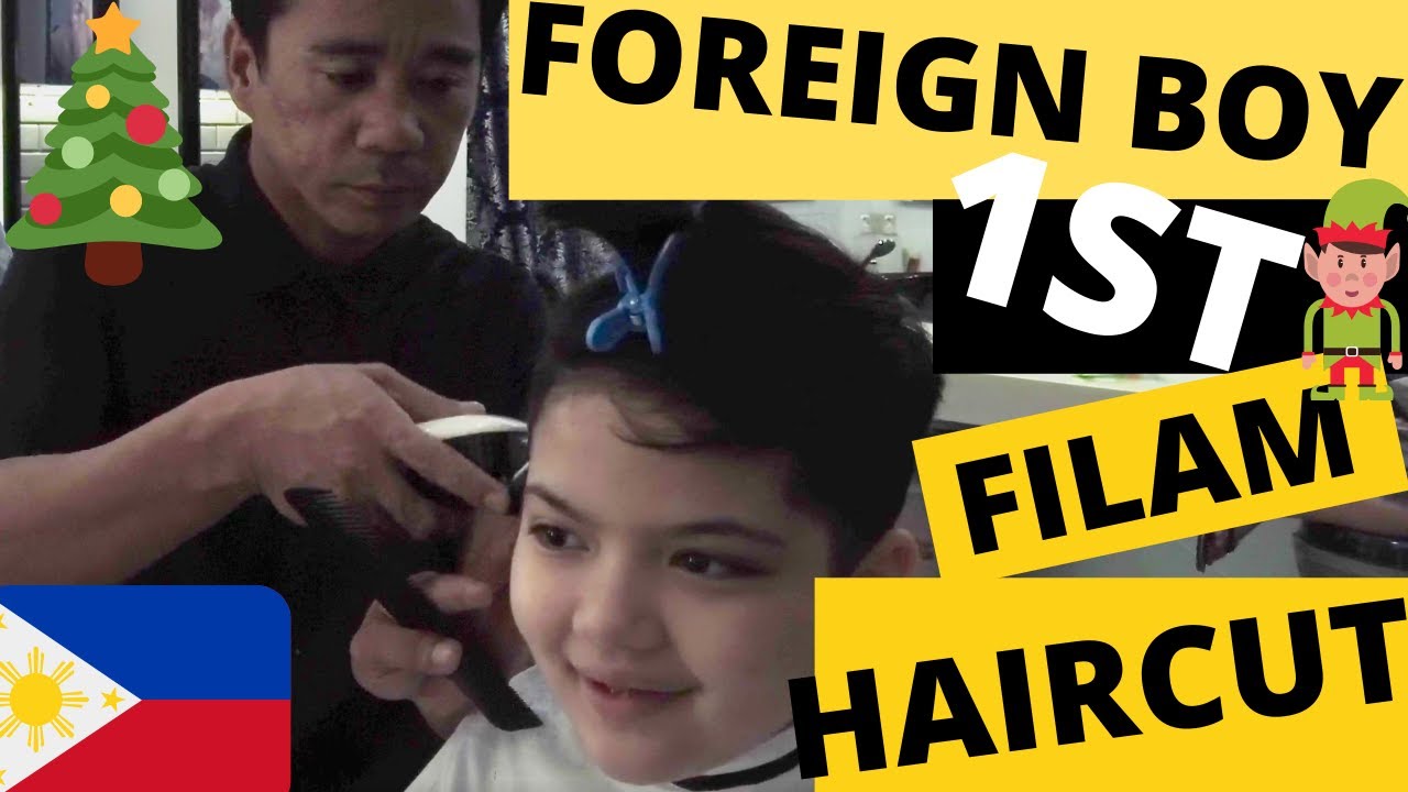 Foreigner Boy First Christmas Haircut Philippines - YouTube