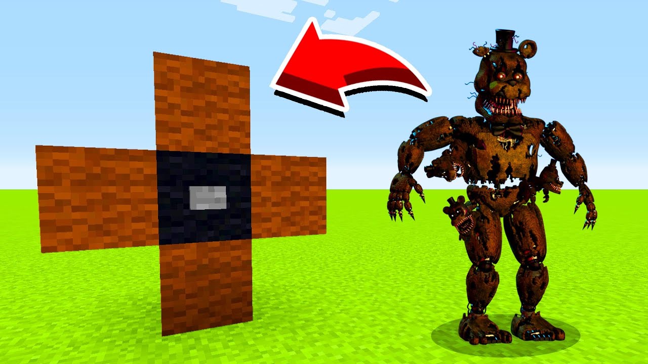 How To Spawn Nightmare FREDDY in Minecaft Pocket Edition/MCPE - YouTube