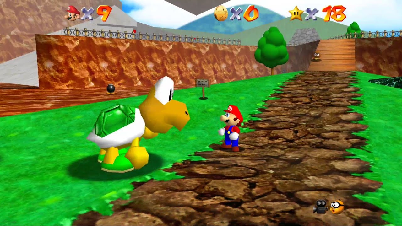 Super Mario 64 Button Improvement WideScreen HD Textures Bob-Omb ...