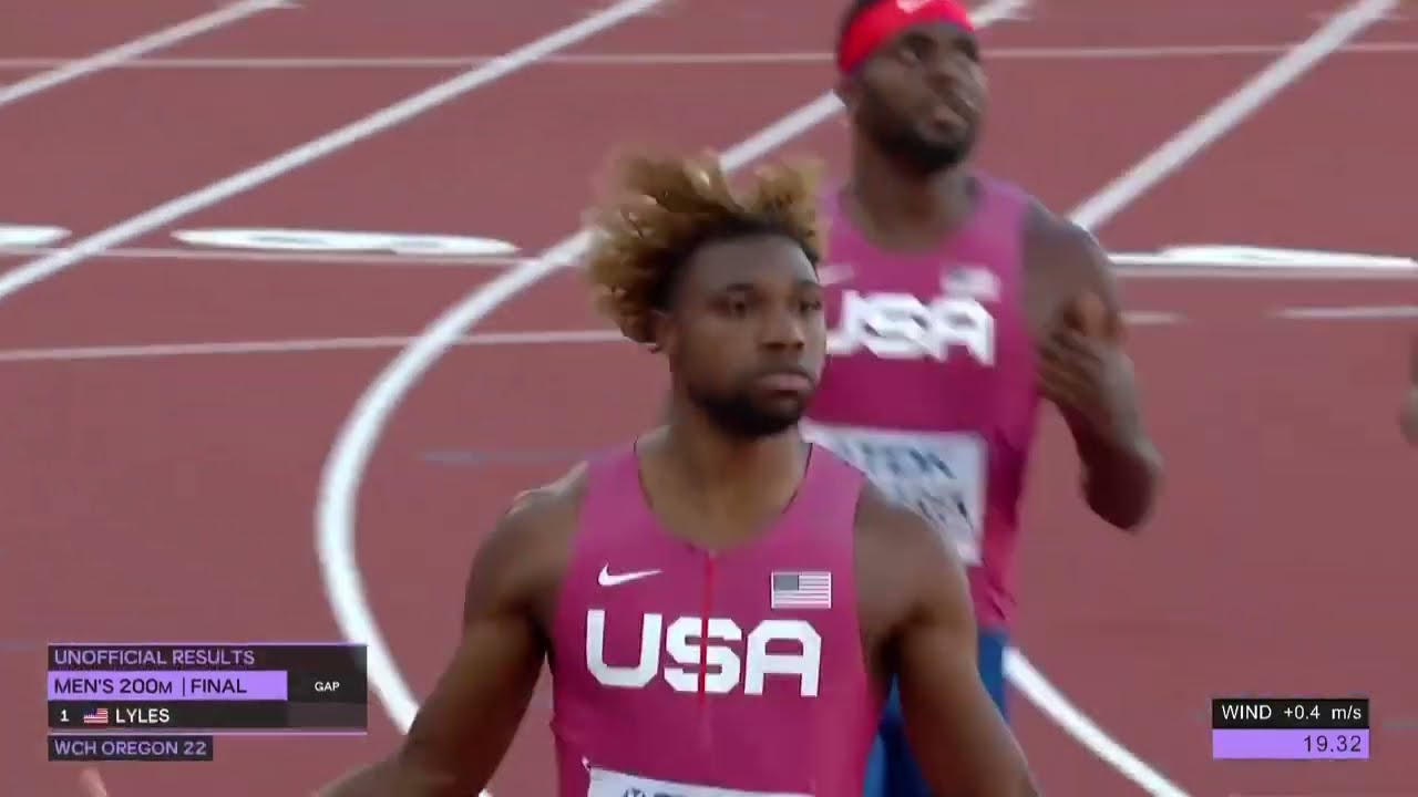 Noah Lyles 200m Final 19.31 New American Record! - YouTube