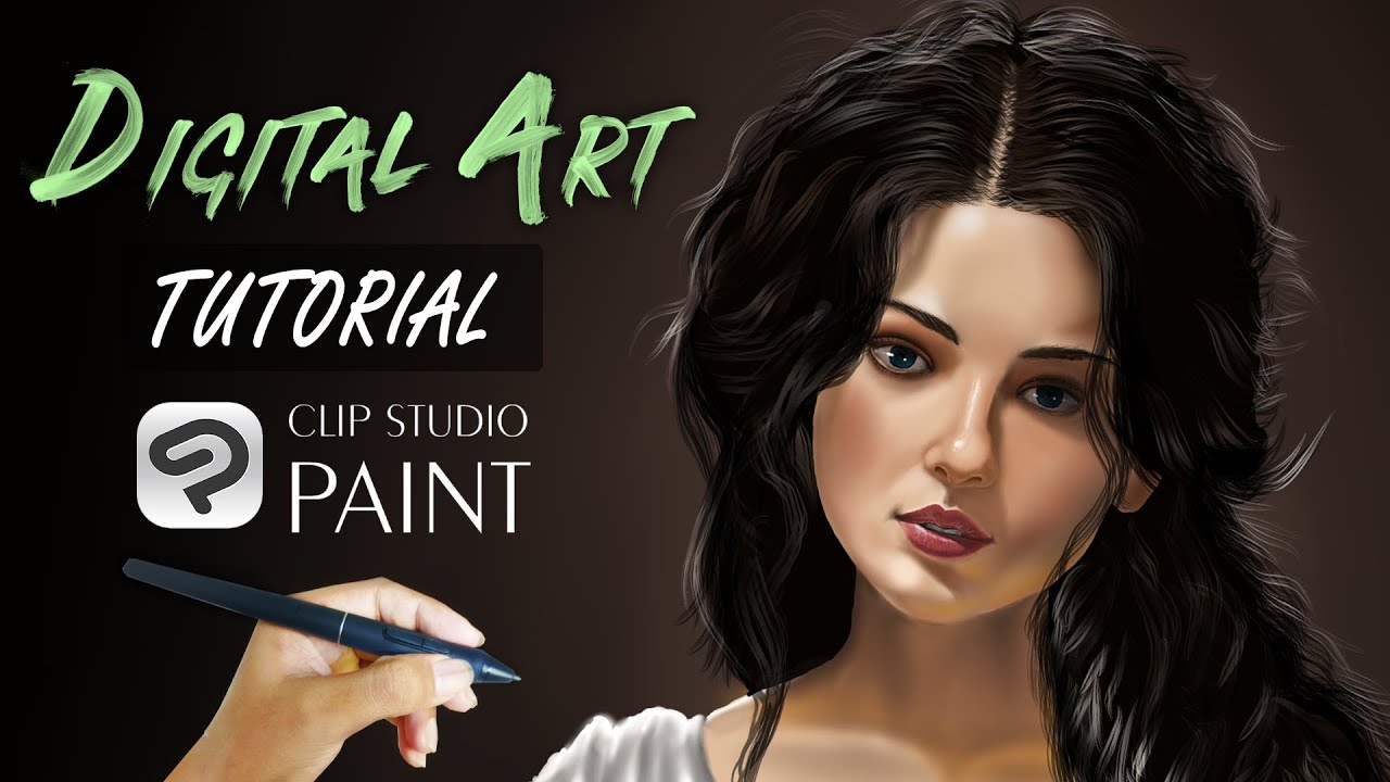 Realistic Digital Art Portrait අඳින හැටි (Tutorial) | Clip Studio Paint ...