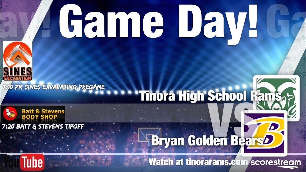 Tinora Lady Rams vs Bryan Golden Bears girls basketball - YouTube