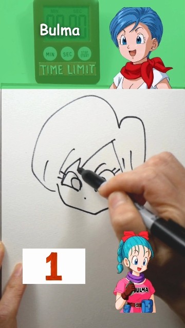 I Draw Bulma in 10 Seconds! - YouTube