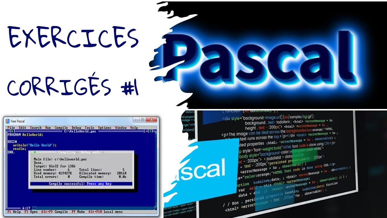 Résolution d'une équation du second degré en Pascal - YouTube