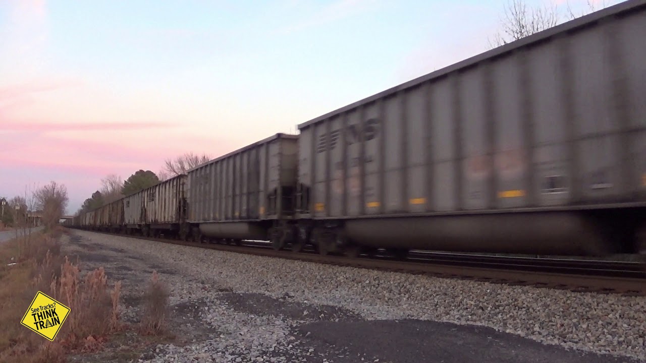 NS 8177 (GE ES44AC) leads NS Hopper train - YouTube