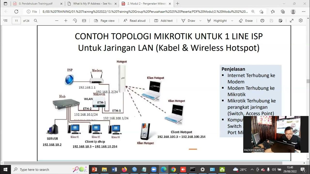 Penjelasan Topologi Jaringan Mikrotik || Topologi Dasar 1 ISP #mikrotik #topologi # ...