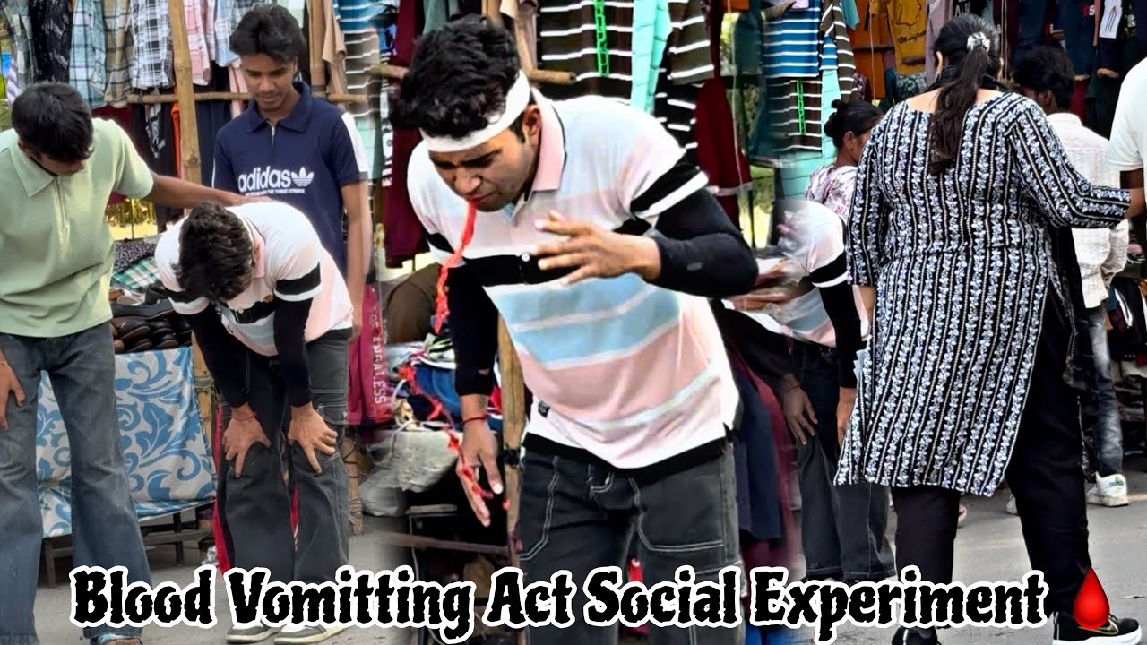 FAKE BLOOD VOMITTING ACT 🩸 || SOCIAL EXPERIMENT - YouTube