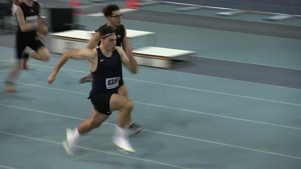 Silviu Daniel Munteanu (Stiinta Bacau), locul 1 la 60m / Atletism: Cupa Bistriței - Bacau 2025 ...