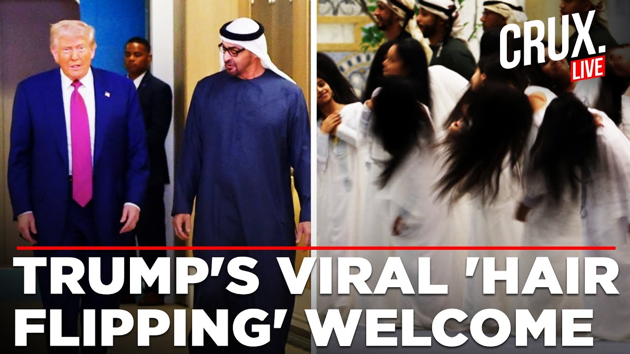 Trump In Abu Dhabi LIVE | Hair Flipping Dancers Welcome President Trump ...