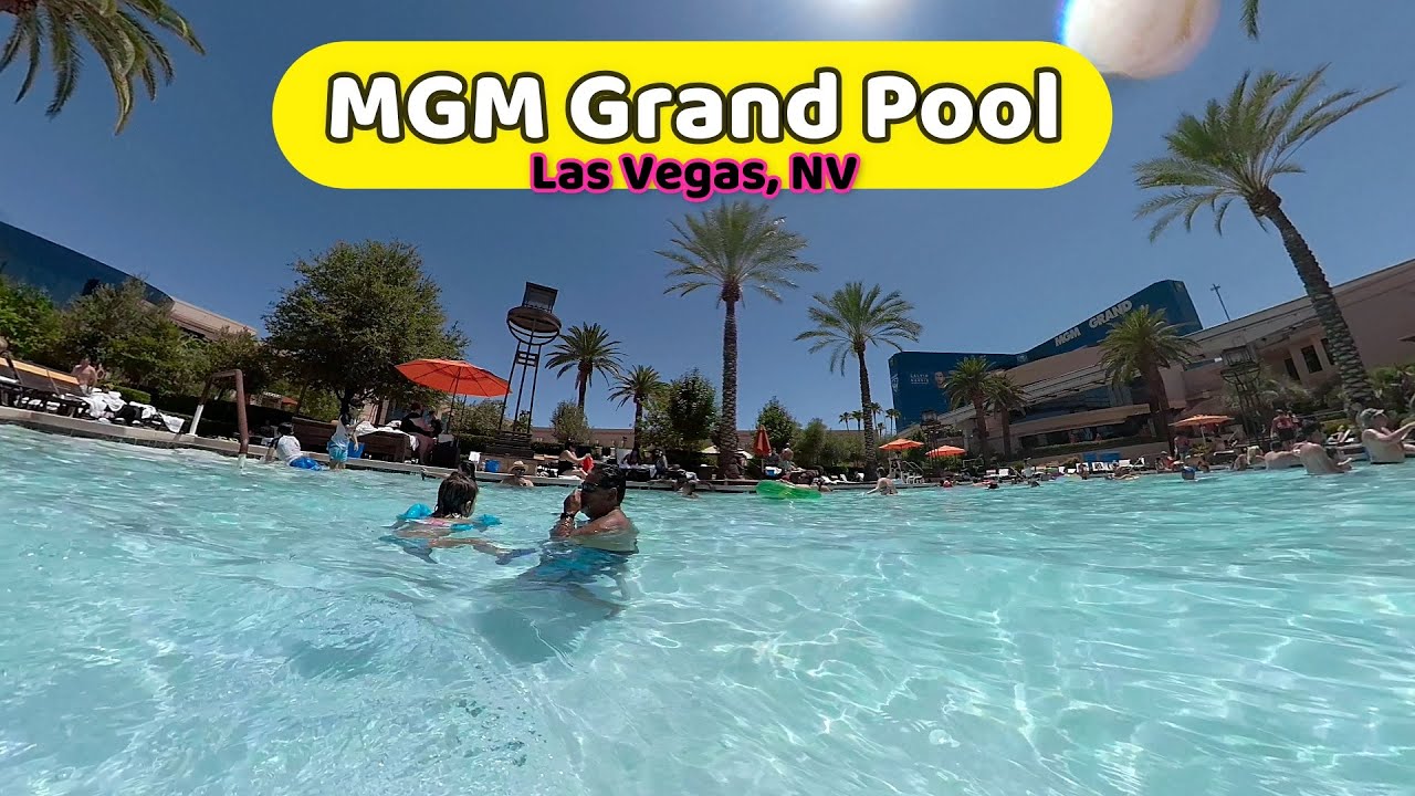 MGM Grand Pool During Covid Reopening - YouTube