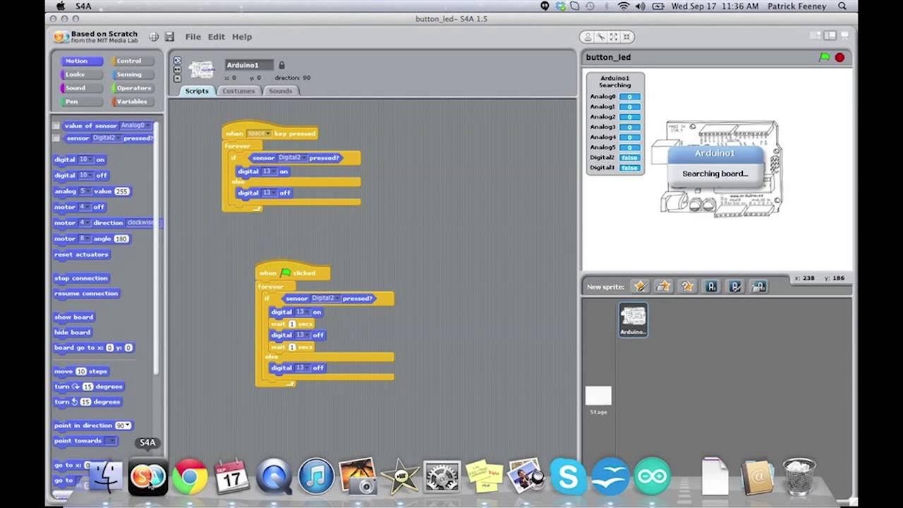 Computing Course | M3 Scratch4Arduino Input & Output Lesson - YouTube