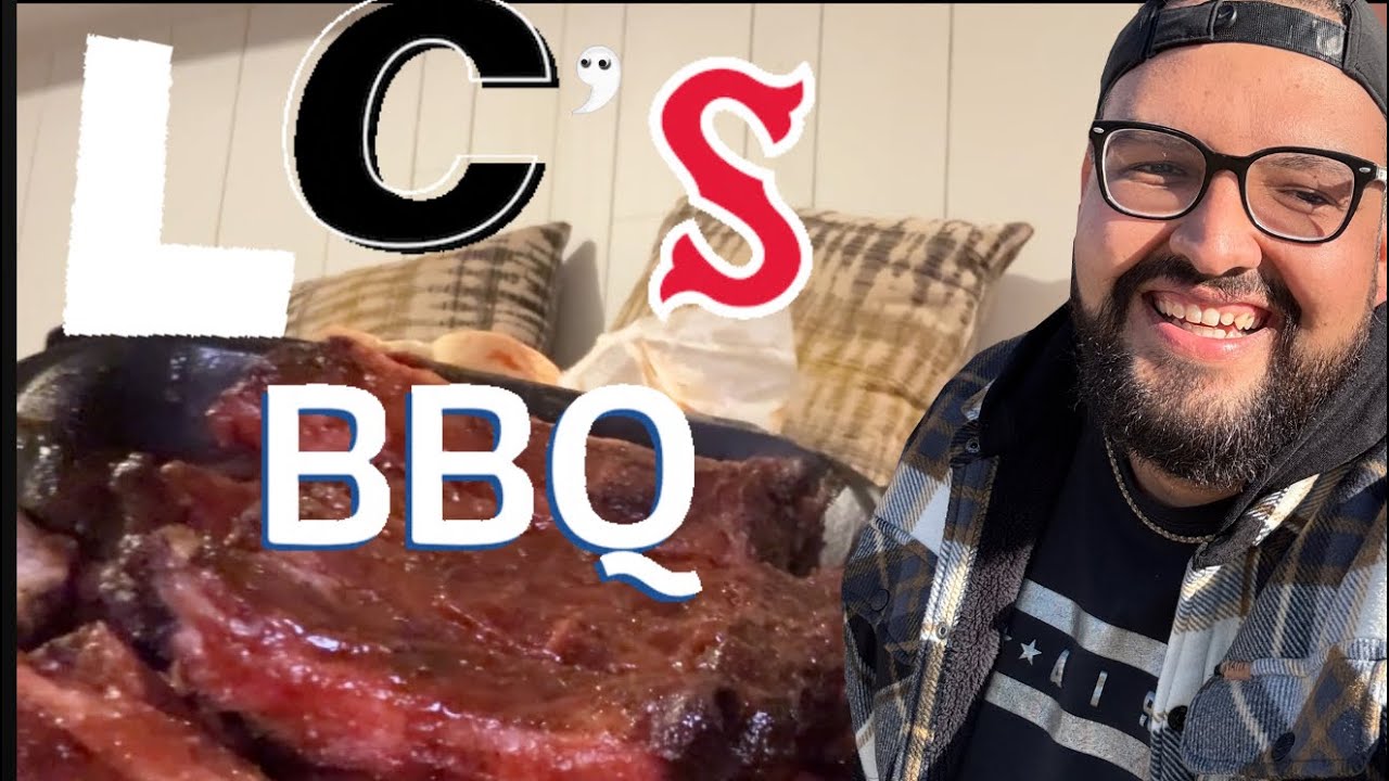 LC’S BBQ Mukbang | Mixed Plate: Pork Ribs, Burnt Ends, Sausage | Fried Mushrooms | Kansas City ...