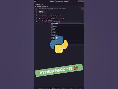 Python Tutorial: Organize Files Automatically with os and shutil! #pythonprogramming # ...