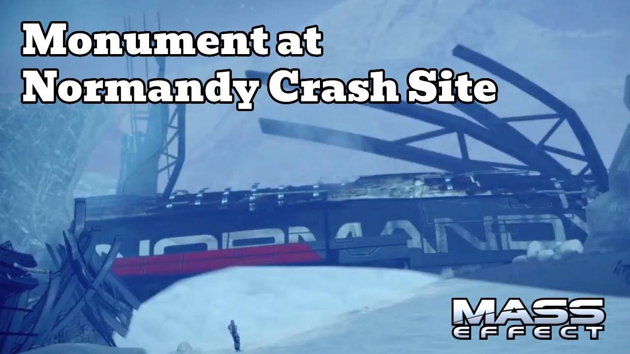 Monument at Normandy Crash Site in Mass Effect 2 - YouTube