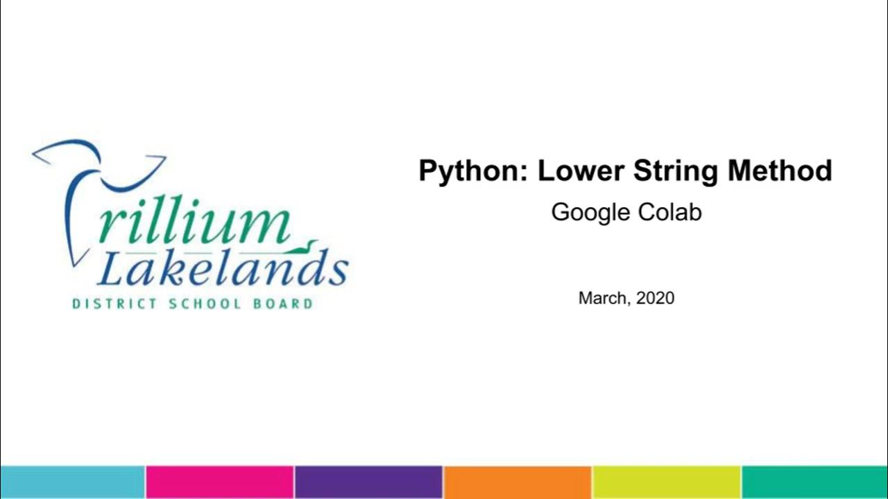 Python: Lower String Method - YouTube