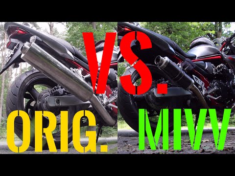 MIVV GP BLACK STEEL | Suzuki GSF 650 Bandit SA K6 | exhaust comparison