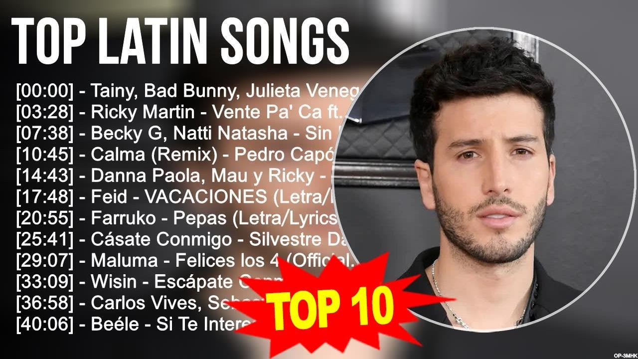 Top Latin Songs - Silvestre Dangond, Ricky Martin feat, Becky G, Maluma ...