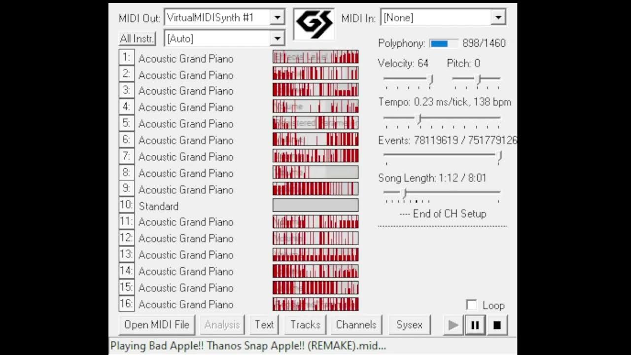 [Black MIDI] - Bad Apple!! 376 Million - YouTube