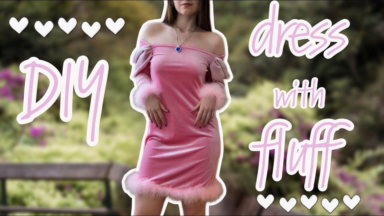 DIY dress with fluff! | model dress for the holiday . - YouTube
