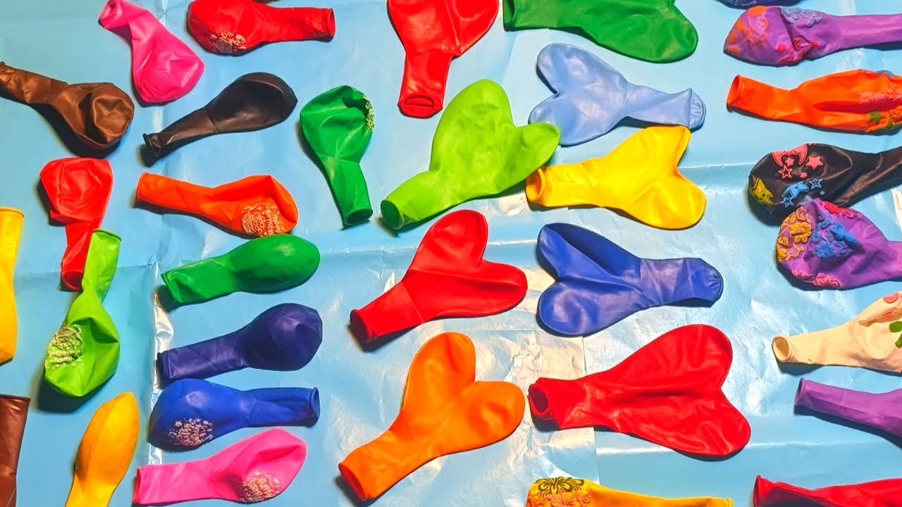 Satisfying Colorful Balloon ASMR 💖 | Heart & Printed Balloons Popping ...